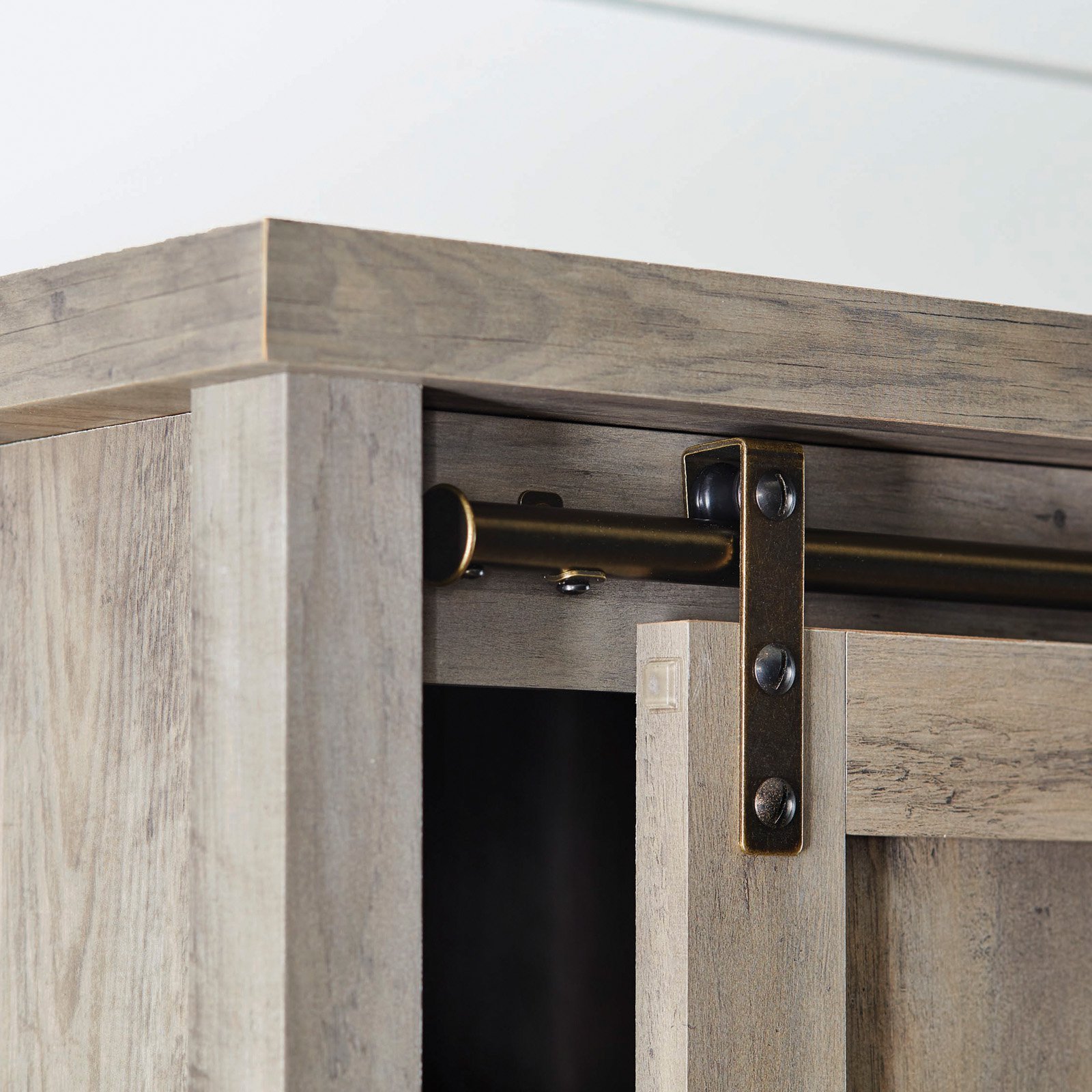 Better Homes 66" Modern Farmhouse Storage Bookcase Cabinet, Shelves Rustic Gray Finish
