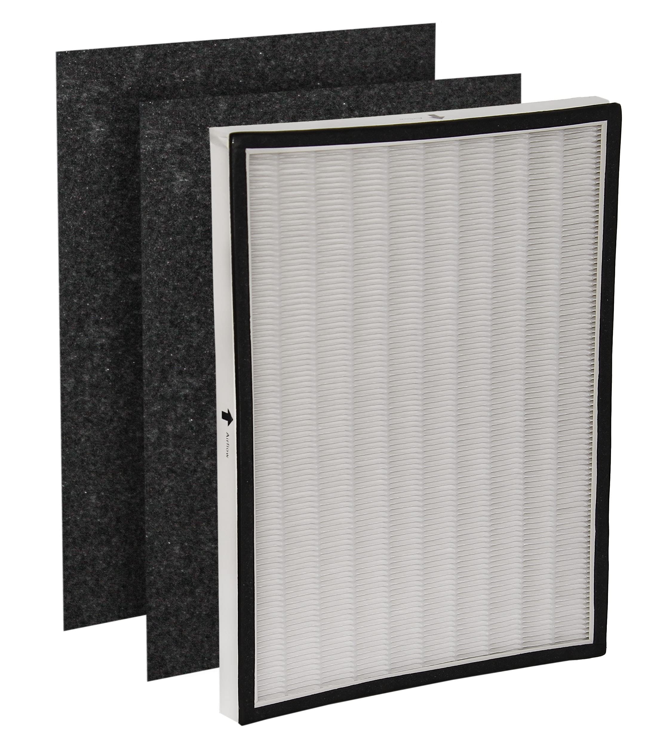 LifeSupplyUSA 1 HEPA Filter + 2 Odor Pre-Filters Compatible with Oreck OptiMax Medium Room Air Purifier AIR95