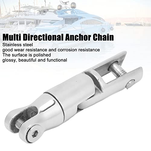 Boat Anchor Swivel Connector, Stainless Steel Boat Accessories Multi Directional Anchor Chain Mooring Swivel Connector for Ships Boats