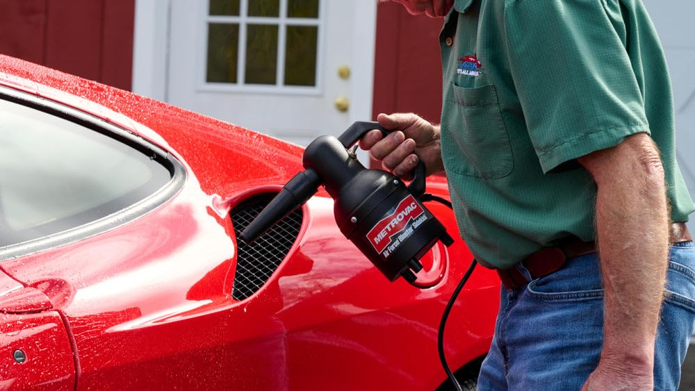 METROVAC Air Force Sidekick SK-1-IND, Handheld Car Blower for Detailing, Removes Dust and Debris from Clothes, Surfaces, or Components. 120V