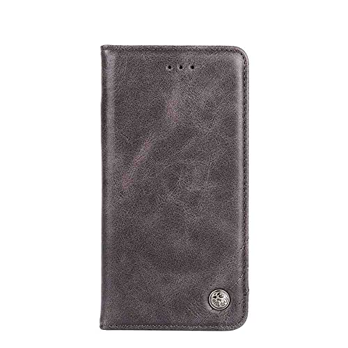 CYR-Guard Phone Cover Wallet Folio Case for Oppo REALME 7 PRO, Premium PU Leather Slim Fit Cover for REALME 7 PRO, Anti-Dirt, Gray