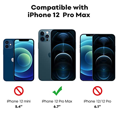 JETech Full Coverage Screen Protector for iPhone 12 Pro Max 6.7-Inch, Tempered Glass Film with Easy Installation Tool, Case-Friendly, HD Clear, 3-Pack