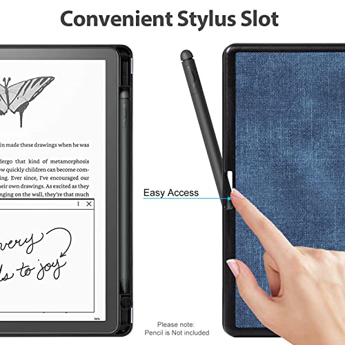 CoBak Case for Kindle Scribe - All New PU Leather Cover with Auto Sleep Wake Feature for Kindle Scribe 10.2" 2022 Released with Pen Holder