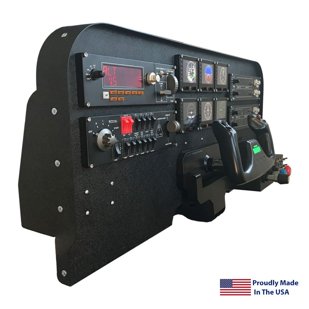 FV3 - Flight Velocity Mid Profile Cockpit Panel Compatible with Saitek/Logitech G Flight Sim Hardware