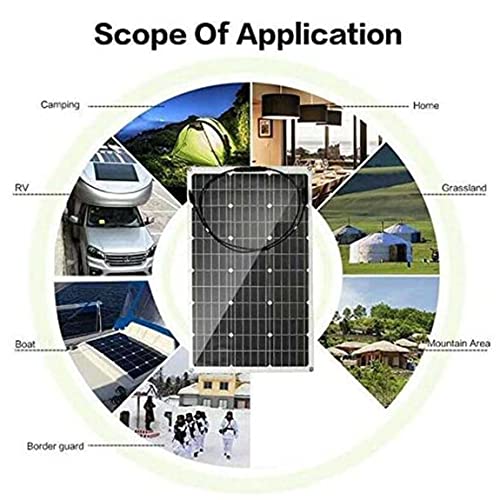 CHEIRSS 400W/800W Solar Panel 18V Etfe Flexible Solar System Solar Panel Kit Complete RV Car Battery Solar Charger for Car RV Boat Caravan Home Rooftop,800W