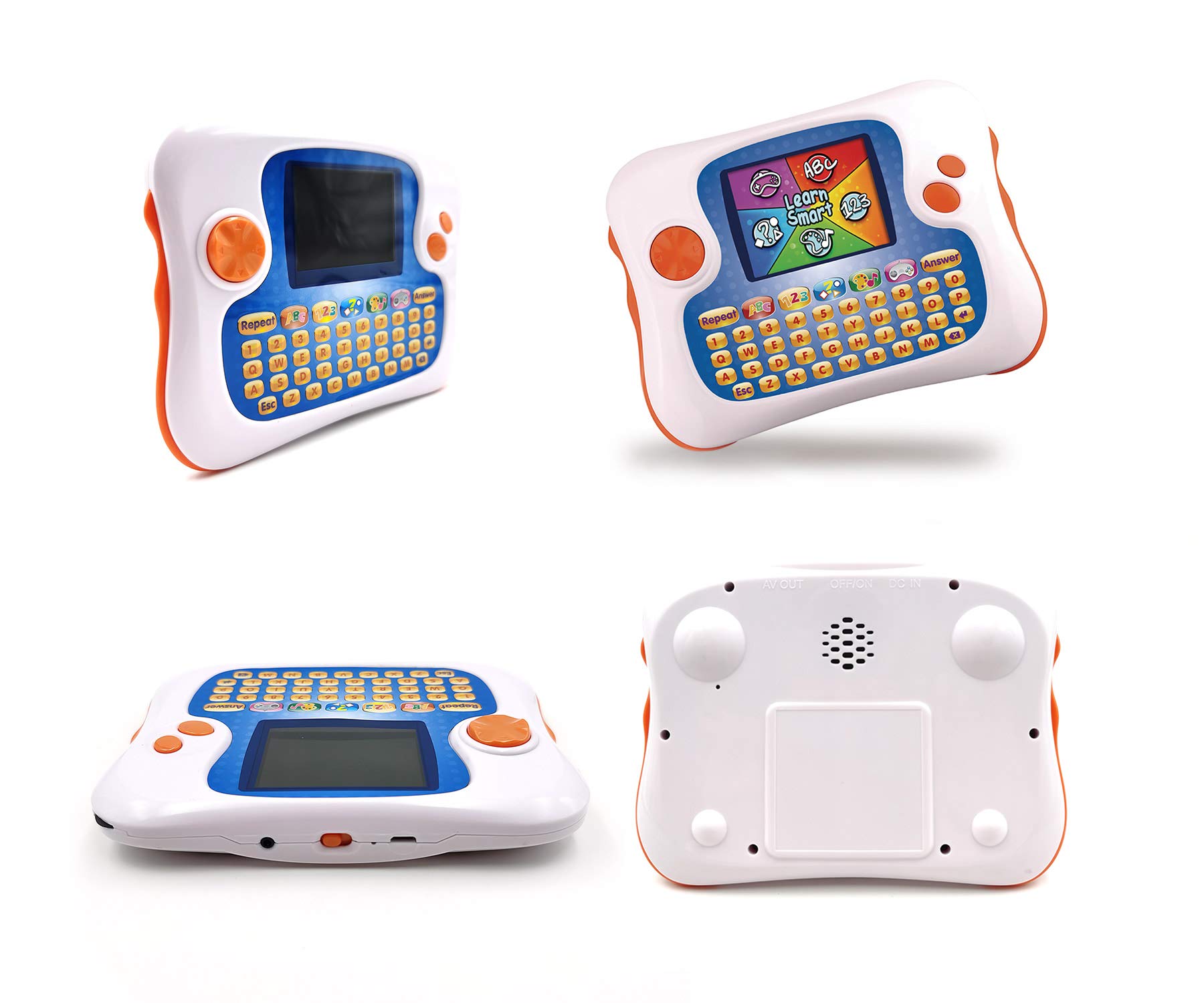 Learn Smart Handheld Language Learning Machine Early Education Device PDA Style Learning Resource 104 Learning Activities&Game English/Spanish Bilingual Support TV-Out Function 2.7”inch TFT Screen