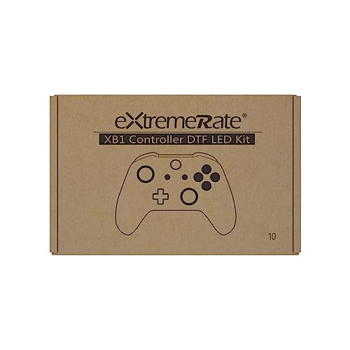 eXtremeRate Multi-Colors Luminated Dpad Thumbsticks Start Back ABXY Action Buttons (DTF) LED Kit for Xbox One Standard, Xbox One S X Controller 7 Colors 9 Modes Button Control -Controller NOT Included