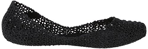 Melissa Women's Campana Papel Vii Ballet Flat, Black Glitter, 5 M US