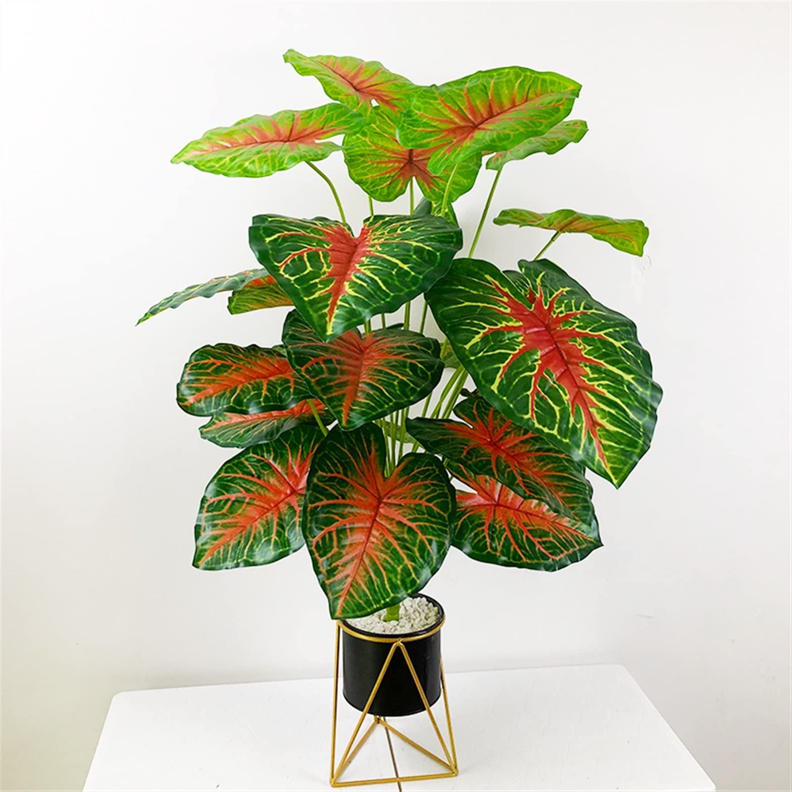 WANGNINGCHAO Garden Wedding Decorations 75 cm 24 Large Artificial Tropical Leaf Plastic Palm Tree, Suitable for Home Office Decoration Versatile, Practical, Fashionable, high-end