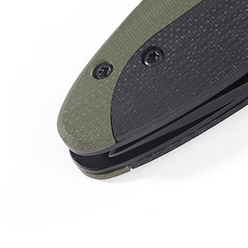 COOL HAND 6001GB-BS 3'' 440SS Steel Blade G10 Handle Liner Lock Pocket Knife, Black