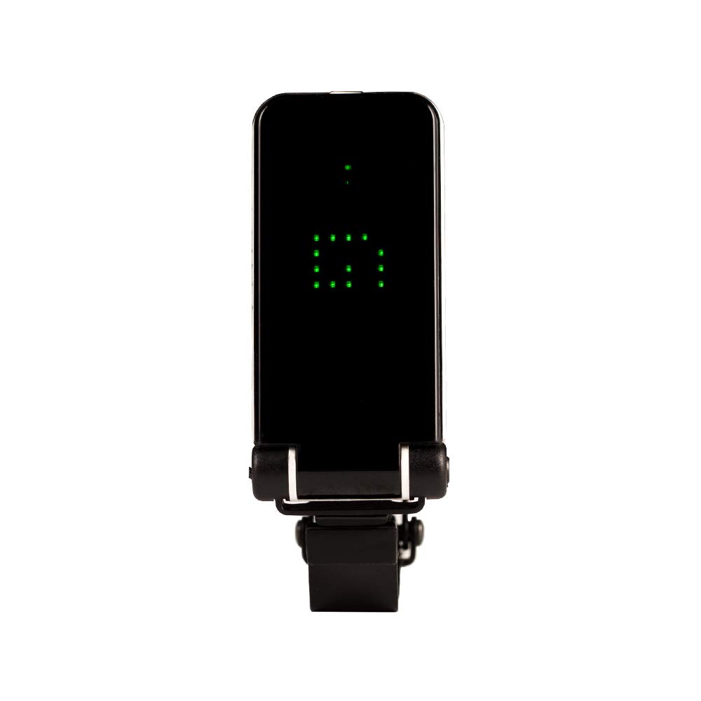 FLAMMA Guitar Tuner Clip On Tuner for Electric Guitar Bass Tuner Ukulele Tuner Power Saving Mode LED Display Metal Clip (White)