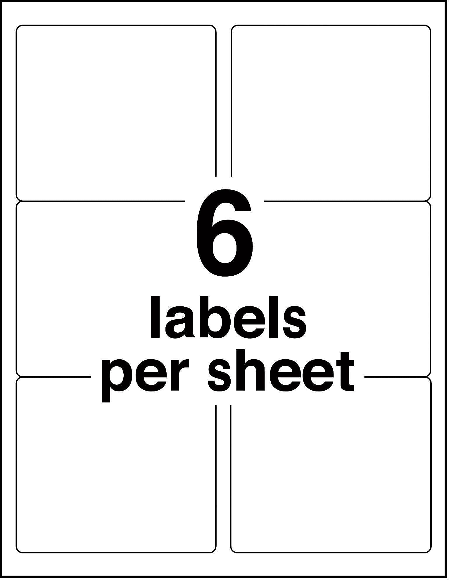 Avery 5164 TrueBlock Shipping Labels, Laser Print, 3-1/3 x 4, White, 600/Box