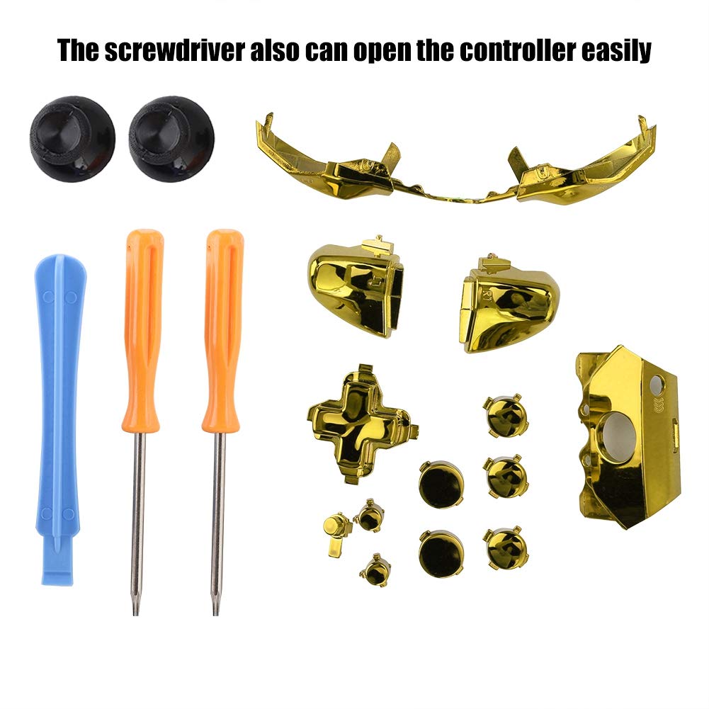 Button Screwdriver Kit, Strong Colorful Screwdriver Set Practical with Tools for Most People for One Elite Controller(Golden)