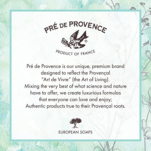 Pre de Provence Artisanal Soap Bar, Enriched with Organic Shea Butter, Natural French Skincare, Quad Milled for Rich Smooth Lather, Lavender, 8.8 Ounce