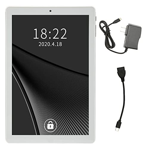 BUUA Compatible Tablet PC 10 Inch Tablet Multilingual 3GB RAM 64GB ROM 100‑240V 3G Network & IPS HD Screen WiFi 5G 11 for Work Home Women (US Plug)