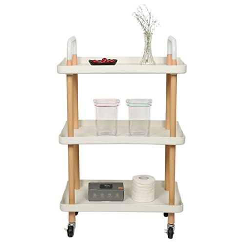 CXDTBH Kitchen 3-Layer Square Cart Simple Multi-Function Simple Installation Trolley Living Room Home Storage (Color : OneColor, Size : 1pcs)
