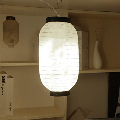 OSALADI Japanese Style Hanging Lantern White Blank Foldable Silk Sushi Lantern Waterproof Hanging Pendant for Traditional Festive Wedding Home Street Decor