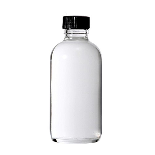 Premium Vials 4 Oz (120 ml) CLEAR Boston Round Glass Bottle w/Cap - Pack of 6