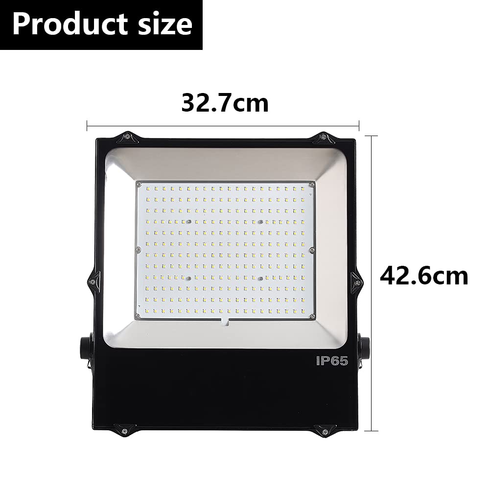 OSTEK 150W LED Flood Light, 21000LM Outdoor Commercial Lighting IP65 Waterproof,450W HPS Equivalent, Daylight 5000K, Security Floodlight for Home, Backyard, Patio, Garden ETL DLC (150)