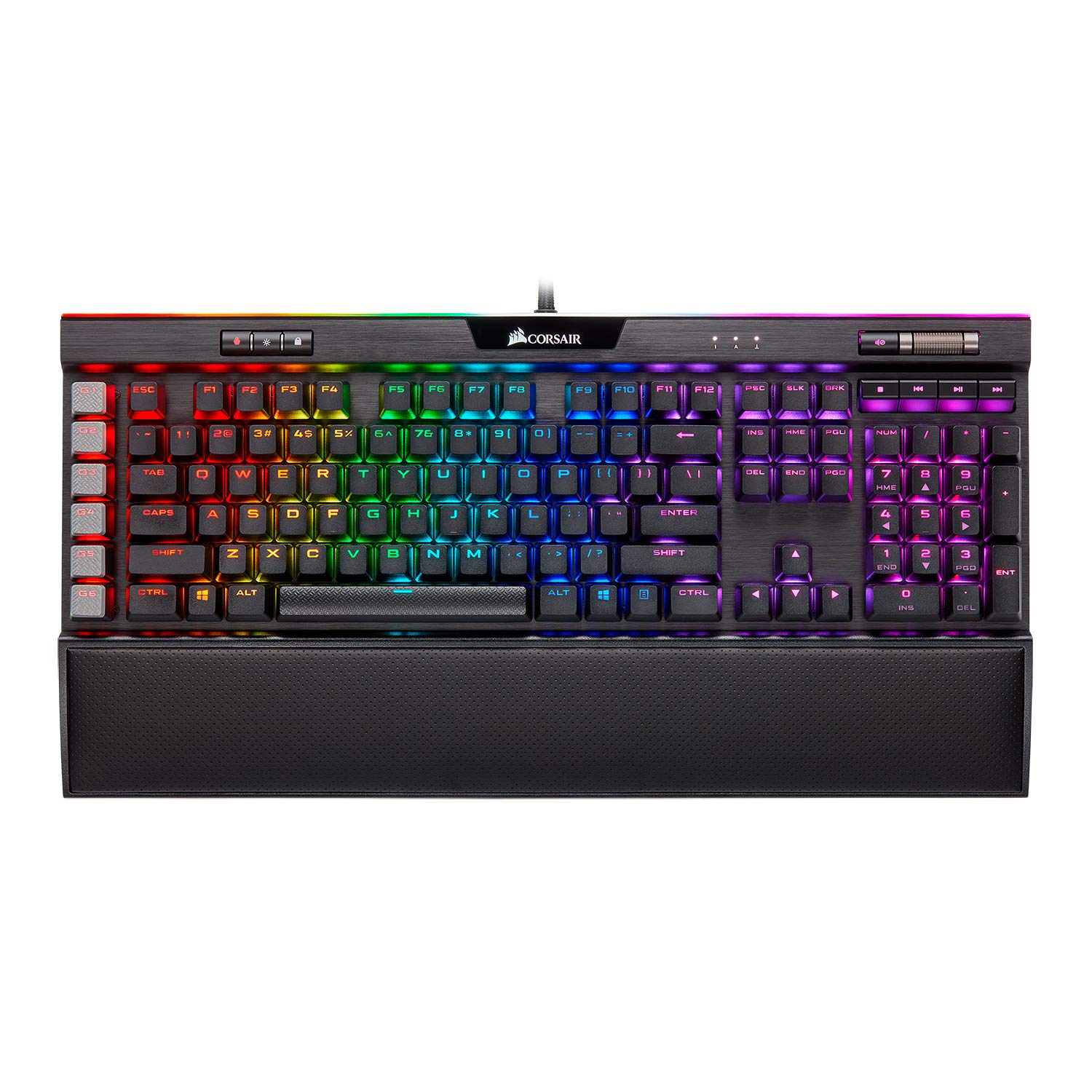 Corsair K95 RGB Platinum XT Mechanical Wired Gaming Keyboard, Backlit RGB LED, Cherry MX RGB Blue, Black