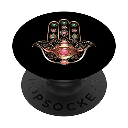 Eye and Hamsa Hand of Fatima Evil Protection Women Wellness PopSockets Swappable PopGrip