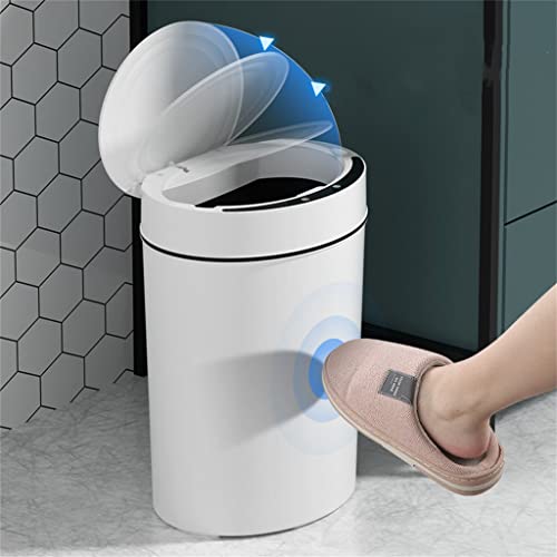 CZDYUF Smart Sensor Garbage Bin Kitchen Bathroom Toilet Trash Can Best Automatic Induction Waterproof Bin with Lid ( Color : Gray , Size : 13L )