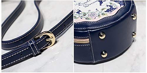 Nite closet Lolita Purses Crossbody for Women Small Handbag Cute Round Shoulder Bag (Navy)