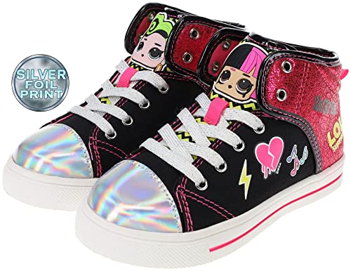 L.O.L. Surprise! Girls Rocker Diva Hightop Sneakers, Size 11 Black Pink