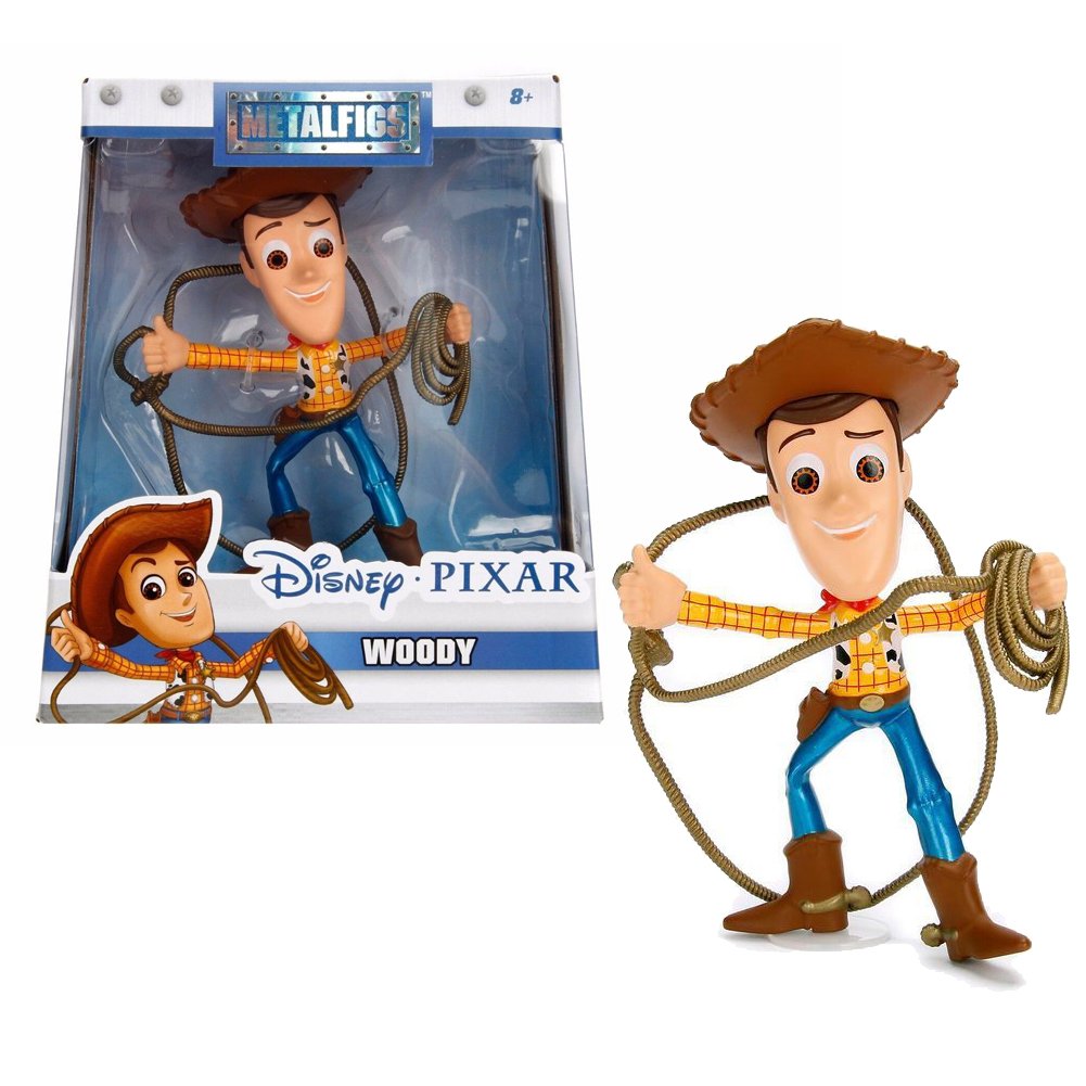 Metals 98346 Disney Pixar Toy Story Woody with Lasso Die Cast Collectible Toy Figure, 4", Yellow