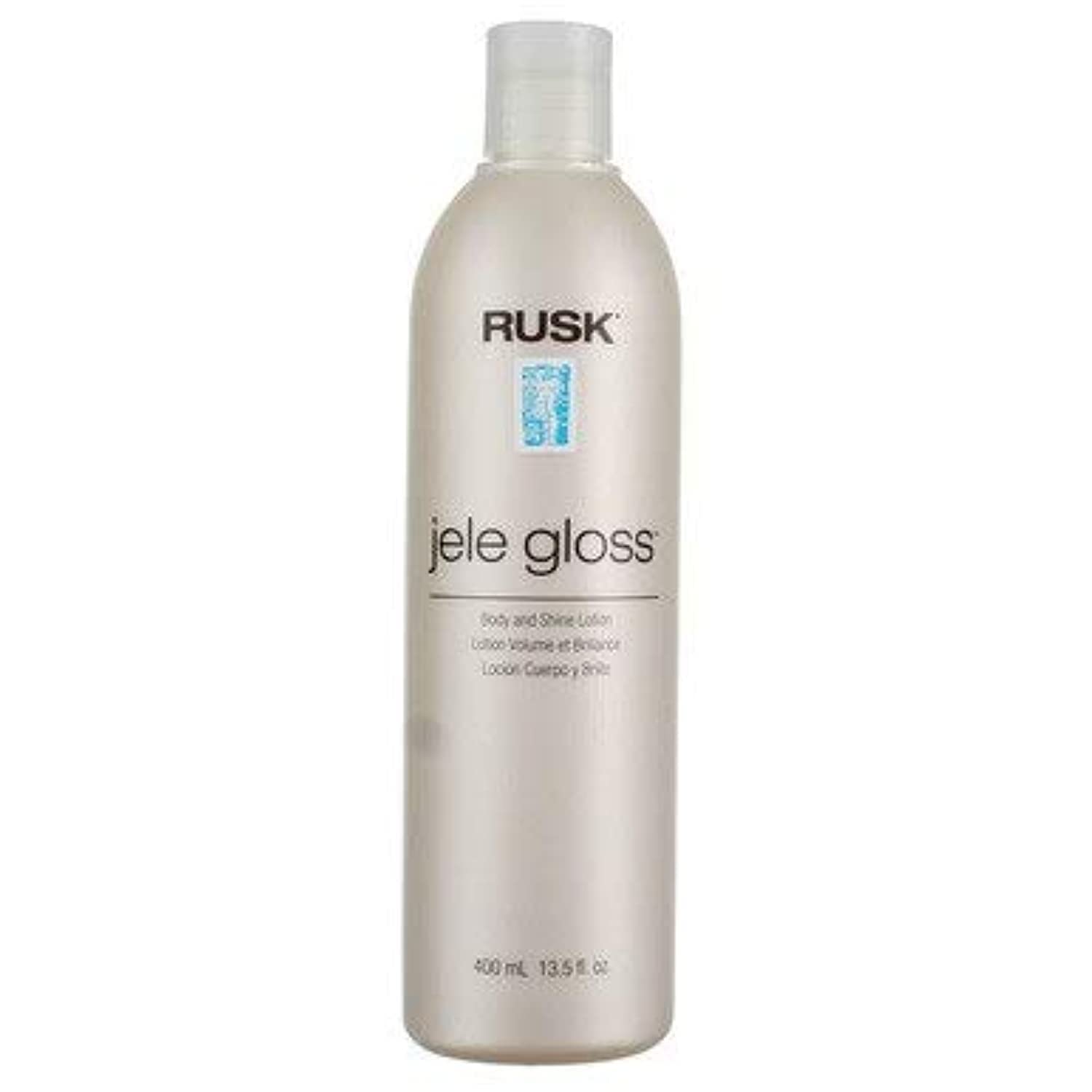 RUSK Designer Collection Jele Gloss Body and Shine Lotion, 13.5 Oz, Light-Hold Styling Lotion that Refines, Shines, and Gives Body to Hair, Adds Hold, Control, and Sheen