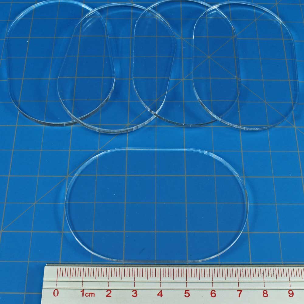 LITKO Clear Miniature Bases, Pill 51x77mm, 3mm Clear (5) β¦