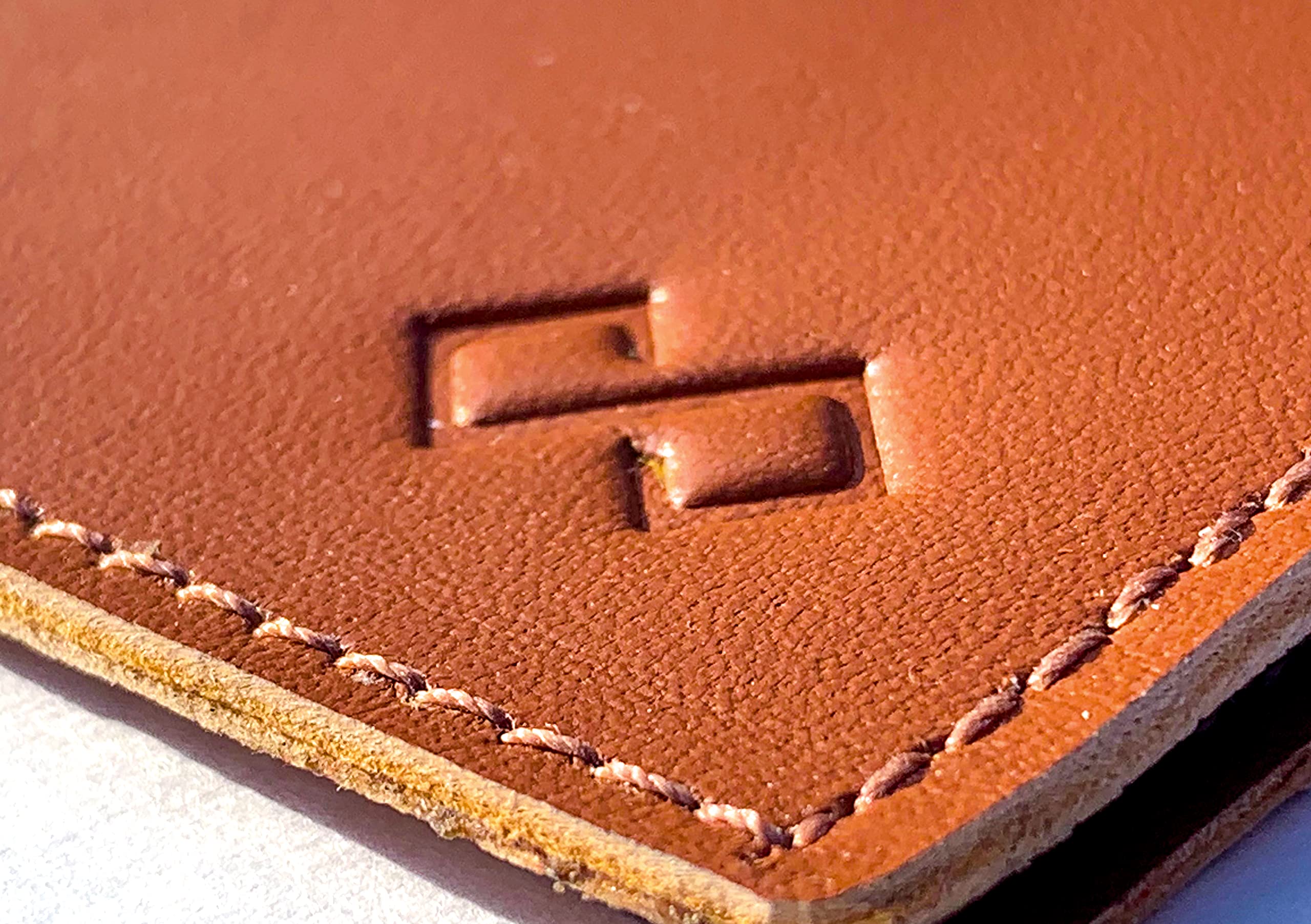 Leather Infinity Wallet - Minimalist Wallets for Men and Women (Cognac)