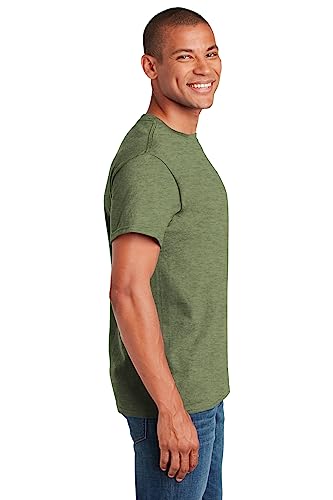 Gildan Adult Softstyle Cotton T-Shirt, Style G64000, Multipack, Heather Military (2-Pack), X-Large