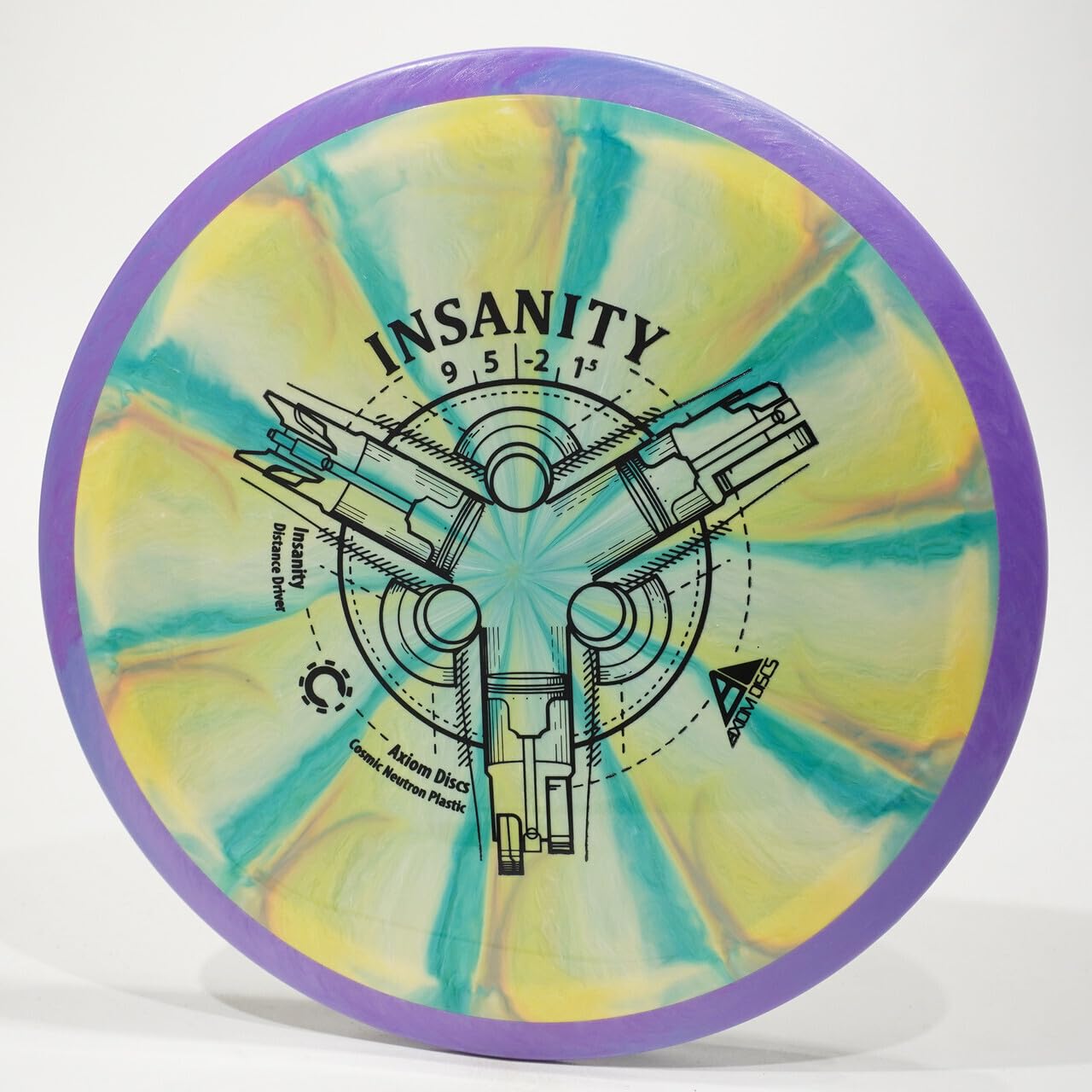 Axiom Insanity (Cosmic Neutron) Driver Golf Disc, Pick Your Disc 165g Swirly Pink w/Purple Rim