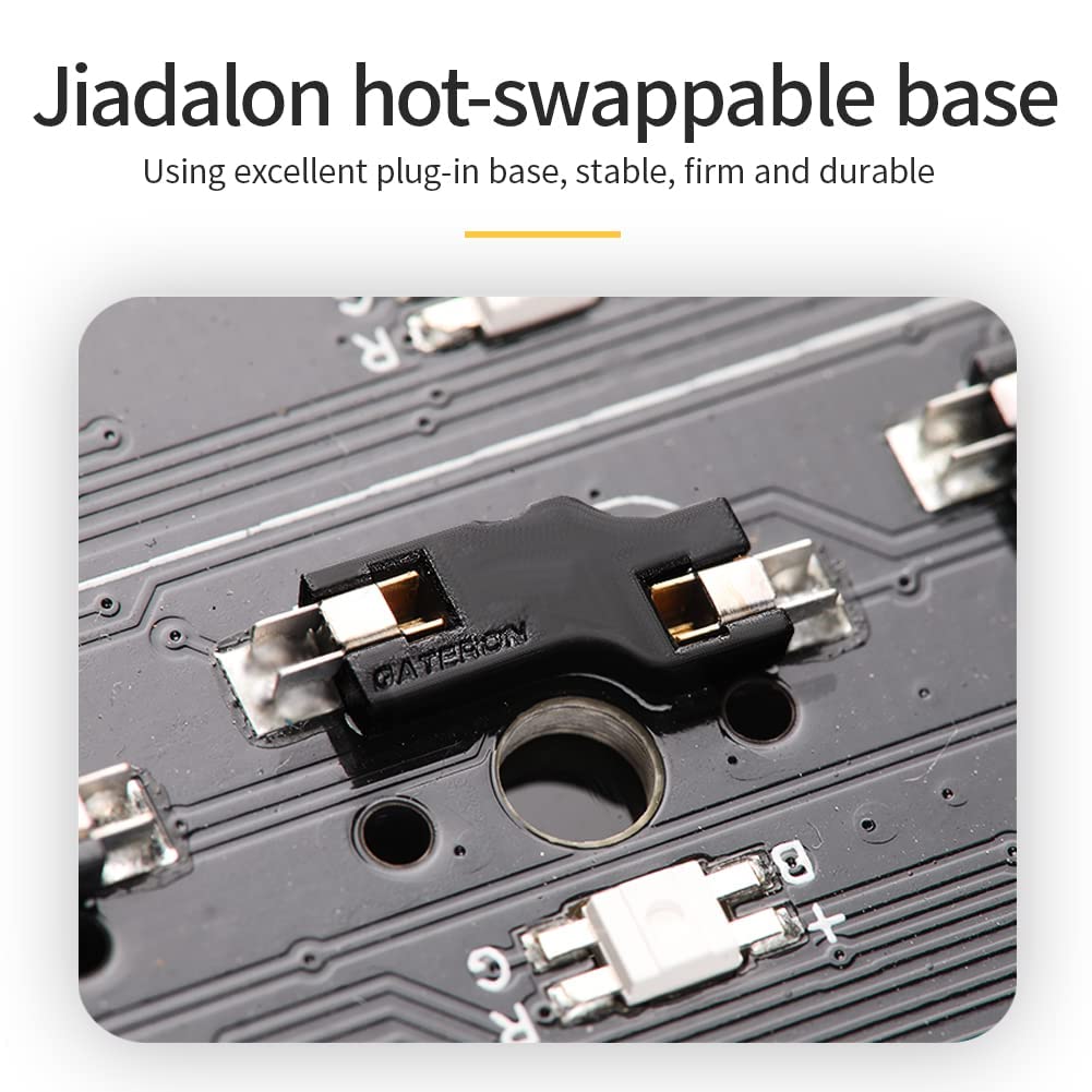 Gk98 RGB Mechanical Keyboard DIY Kit Hot-Swappable Three-Mode Wired 2.4g BT5.0 Custom Keyboard Compatible with Akko, Cherry Mx, Gateron, Kailh Mechanical Axis (Transparent Black)