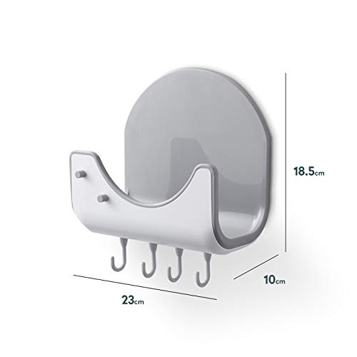 BHVXW Pot Cover Rack Wall Hanging, Punch-free Multifunctional Cutting Board Rack, Shelf for Pot Cover, Chopping Board Storage Rack (Color : Gray)