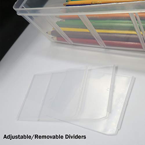 Evelots Storage Box-Clear-Stackable-Snap-30 Slots-Craft/Jewelry/Hardware-3 Trays
