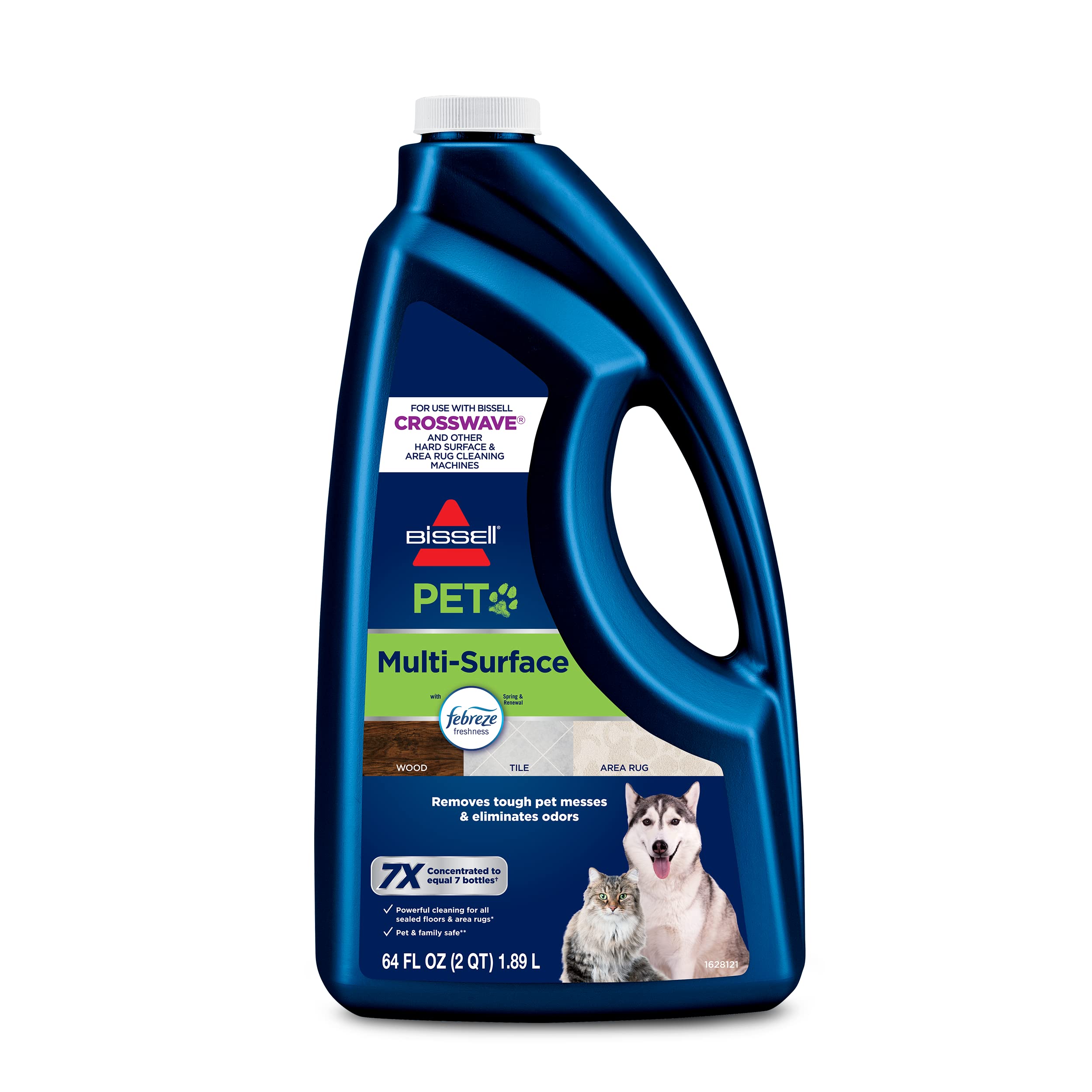 Bissell Pet Multi-Surface Febreze Freshness for Crosswave and Spinwave (64 oz), 22951, 64 Ounce, 64 Fl Oz & PET PRO OXY Spot & Stain Formula for Portable Carpet Cleaners, 32 oz, 2034