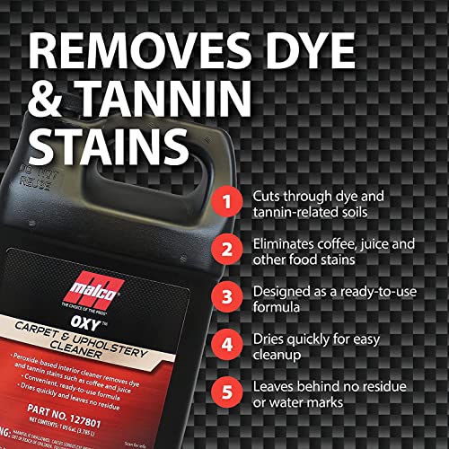 Malco OXY Carpet & Upholstery Cleaner - Stain Remover Spray for Car Interior Fabric/Cleans the Toughest Vehicle Stains/Deep Cleaning Liquid Formula / 22 Oz. (127822)