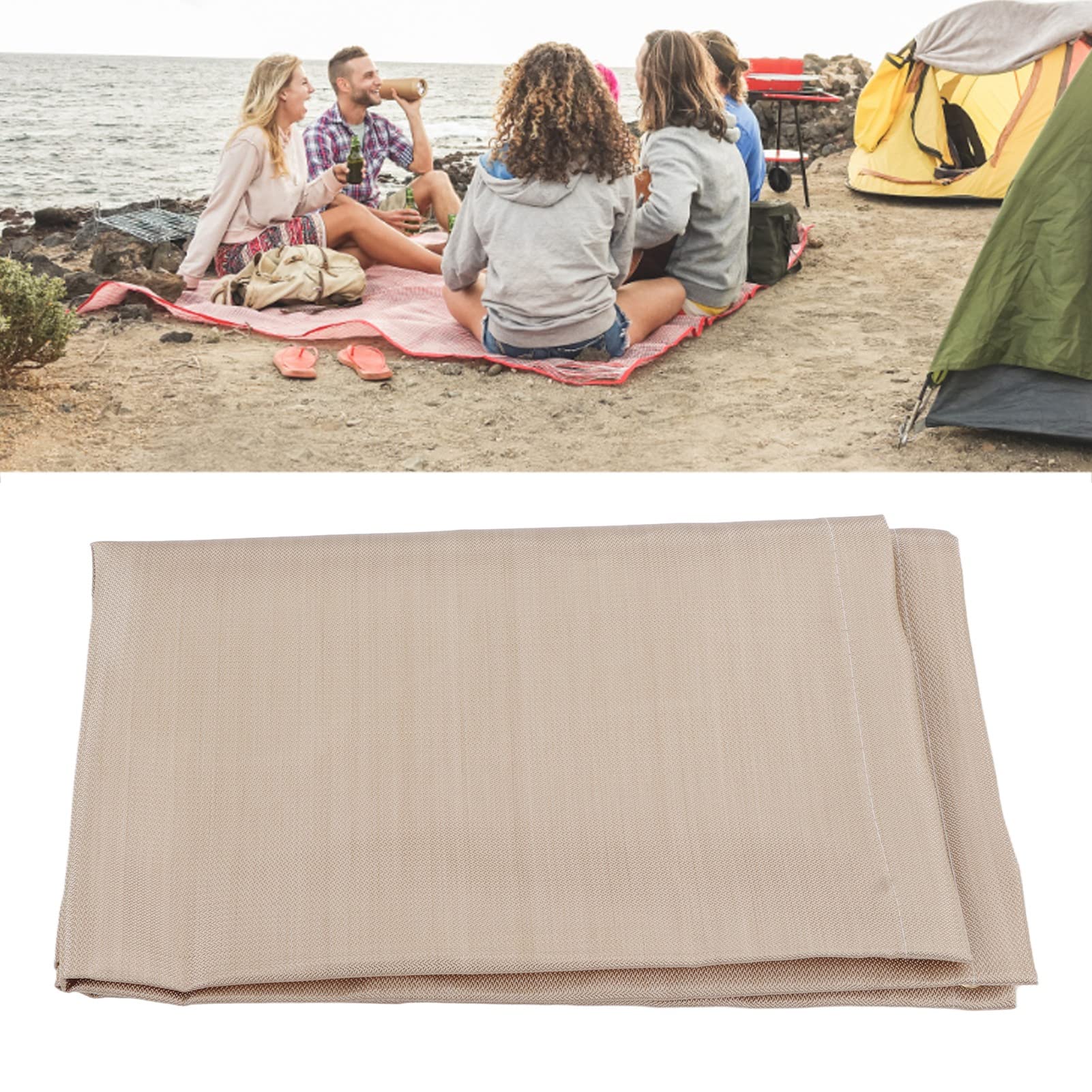 CHICIRIS Fireproof Mat Fiberglass High Temperature Resistant Fire Pit Mat Outdoor Accessories for Barbecue Camping Picnic Foldable and Portable Fire Pit Mat(S)