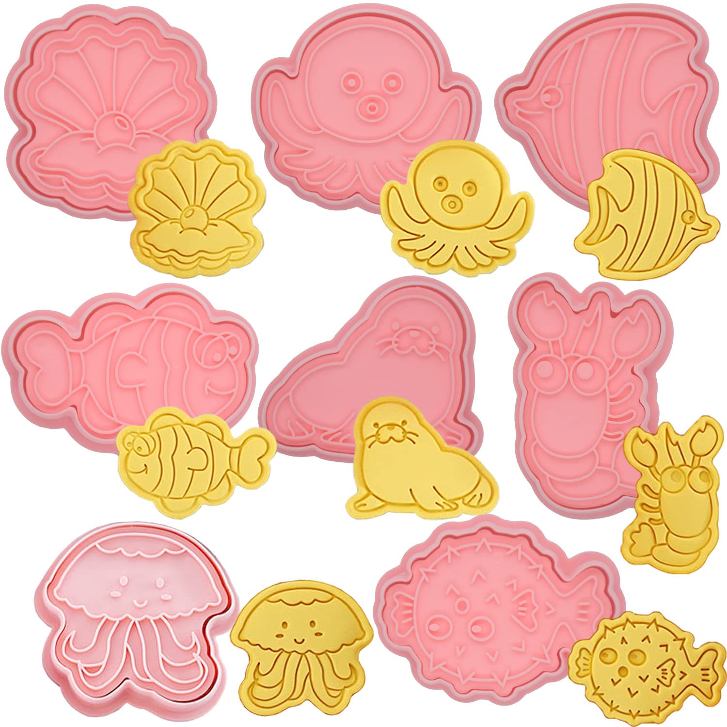 Cookies Cutters set,8PCS Ocean Sea Animal Cookies Cutters,DIY biscuits tools for Baking,Christmas cookie cutters