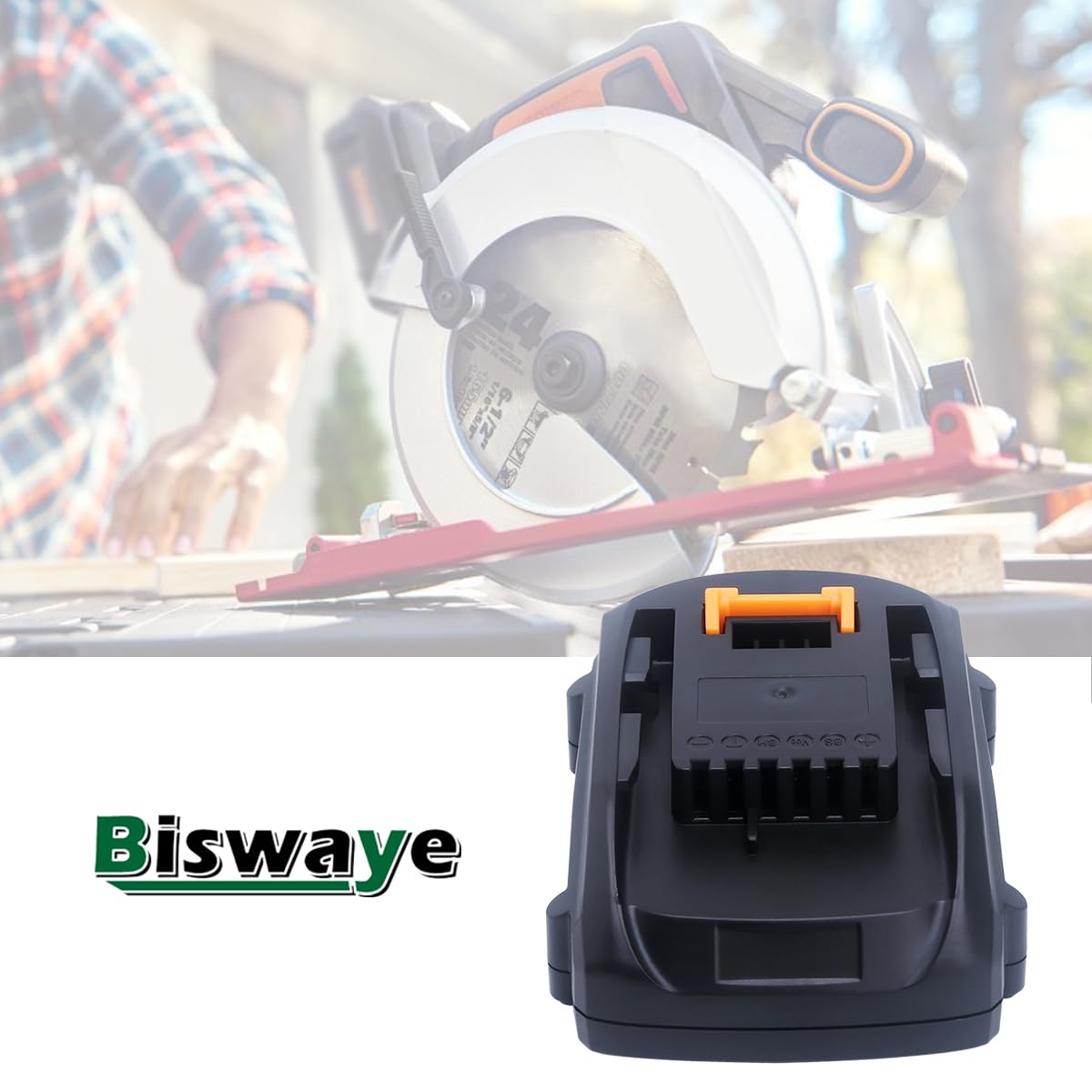 Biswaye 2-Pack 20V Lithium Battery WA3525 4.0Ah Compatible with Worx WA3575 20V PowerShare Battery WA3520 WA3578 WG163 WG170.9 WG545.6 WG261.9 WG184 WG154