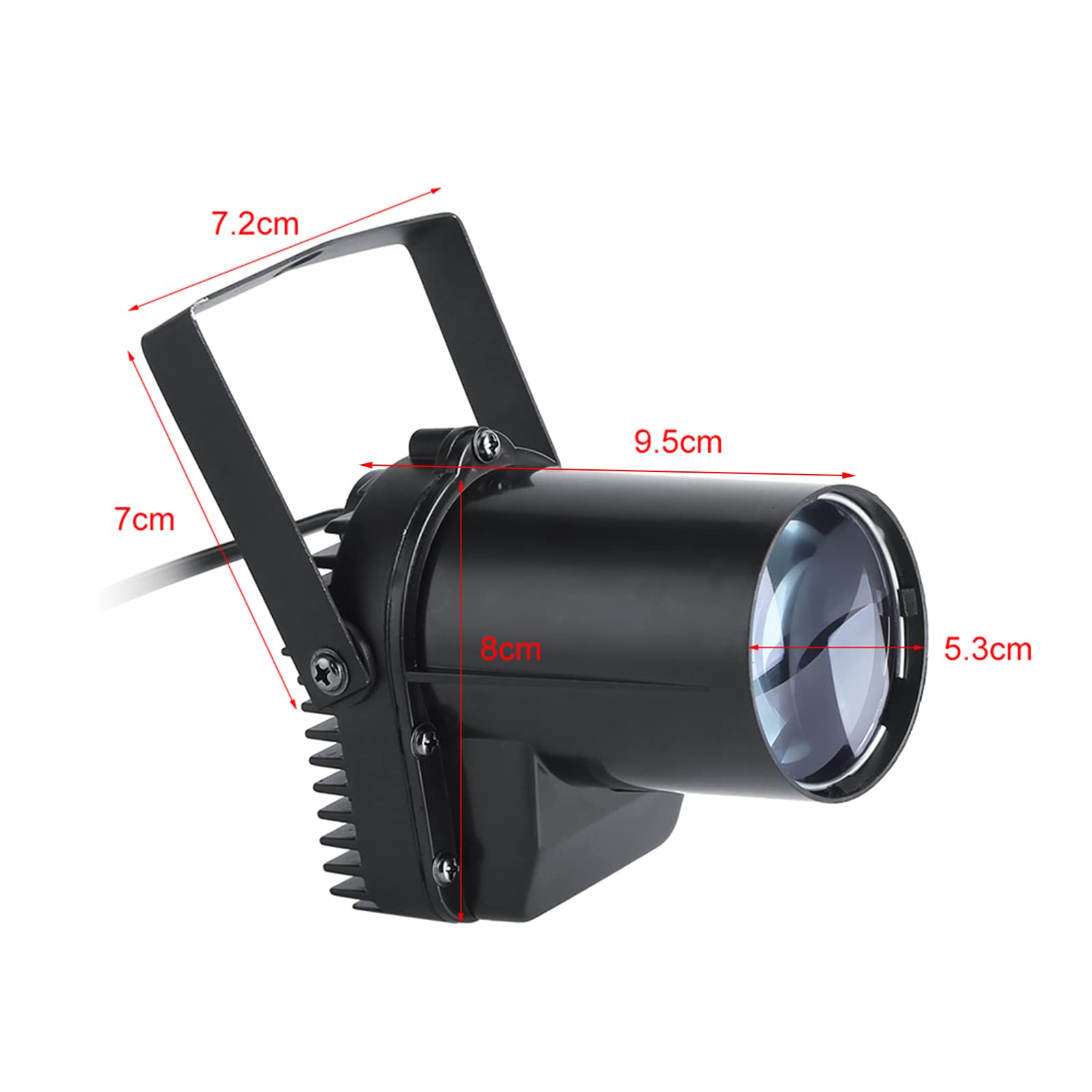 LED Stage Light, 12W LED Beam Spotlight Party Stage Disco Pub Festival Effect Pinspot Lights for Party Disco Clubs KTV Pub Show Wedding DJ Stage Light, US Plug 110V