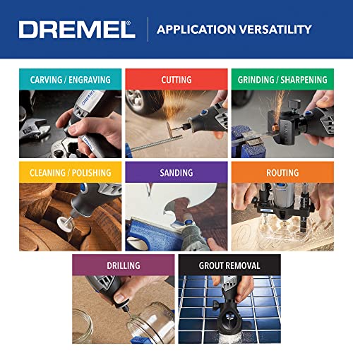 Dremel 3000-1/24 Variable Speed Rotary Tool Kit - 1 Attachment & 24 Accessories, Ideal for Variety of Crafting and DIY Projects – Cutting, Sanding, Grinding, Polishing, Drilling, Engraving