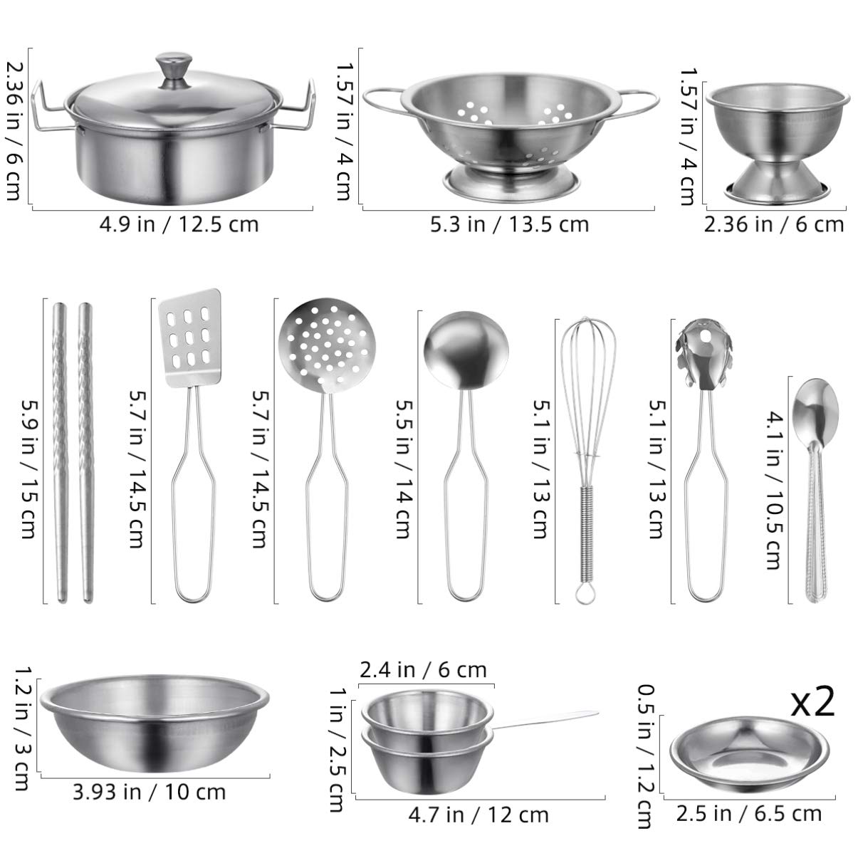 NUOBESTY 16pcs Play Kitchen Accessories Play Pots and Pans Toys for Kids Kitchen Cooking Utensils Kitchen playset Household Pot Set Toddler