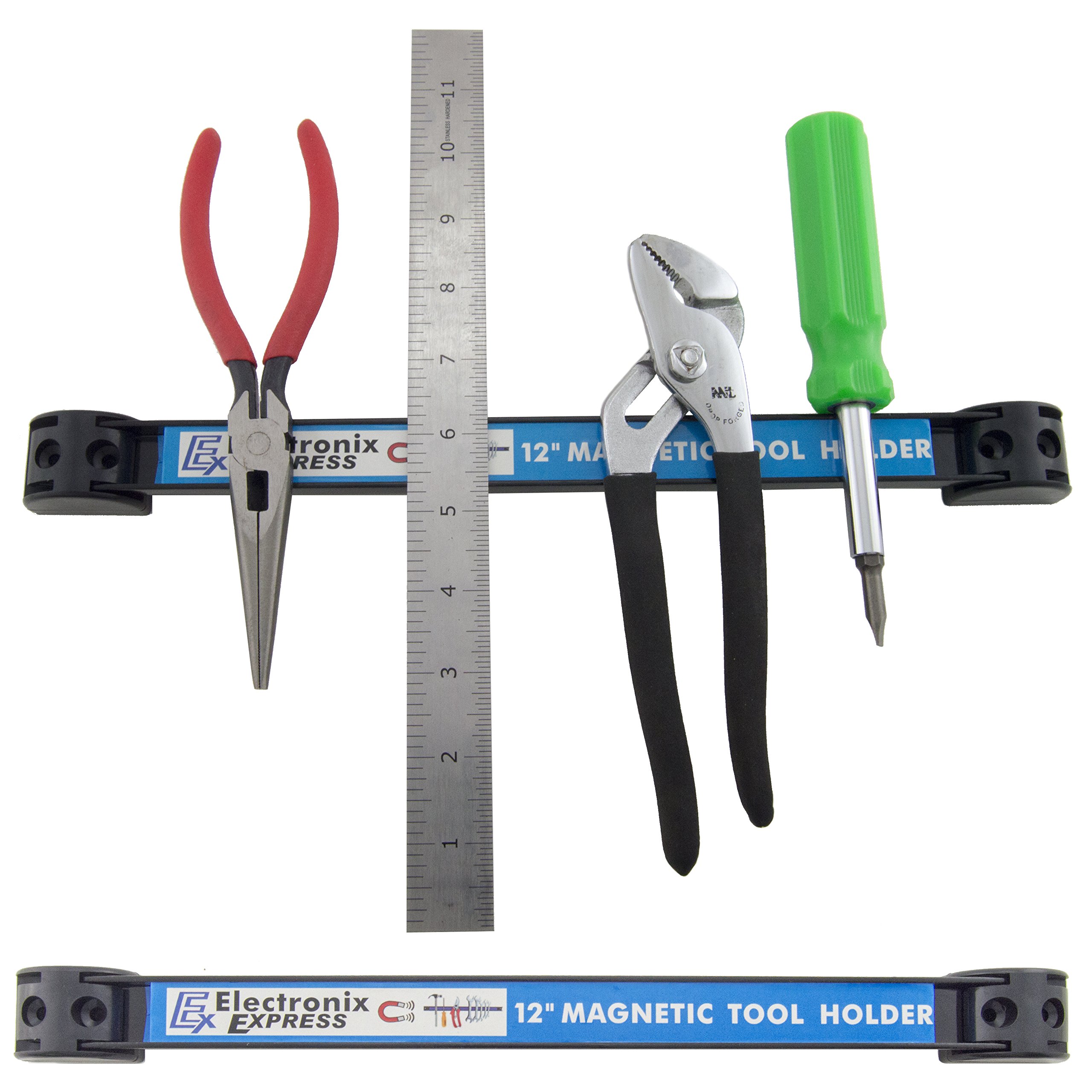 SciencePurchase Heavy-Duty Magnetic Tool Organizer Racks, The Most Efficient Tool Storage Method!, 12" (Pack of 2)