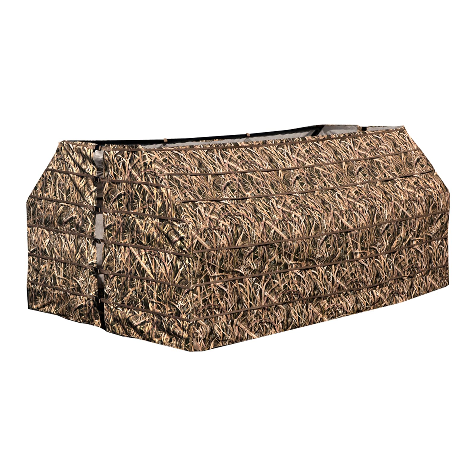 Avian-X A-Frame Lightweight Durable Collapsible Hunting Ground Blind with Grass Straps & Pockets, 4 Adjustable Gun Clips & Carry Straps - 4 Hunters Concealment - Mossy Oak Shadow Grass Blades Shell