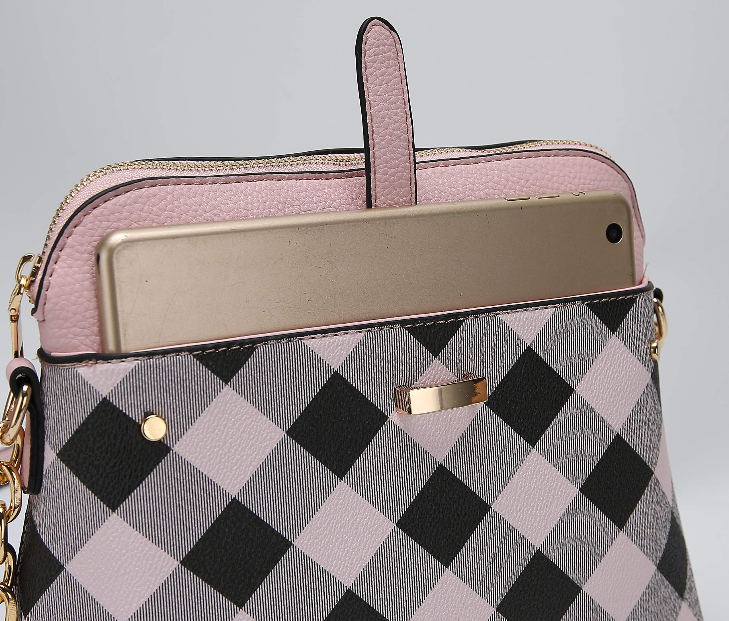 MKF Collection Crossbody Bag for Women, Vegan Leather Multi Pocket Messenger Purse, Shoulder Bag By Mia K