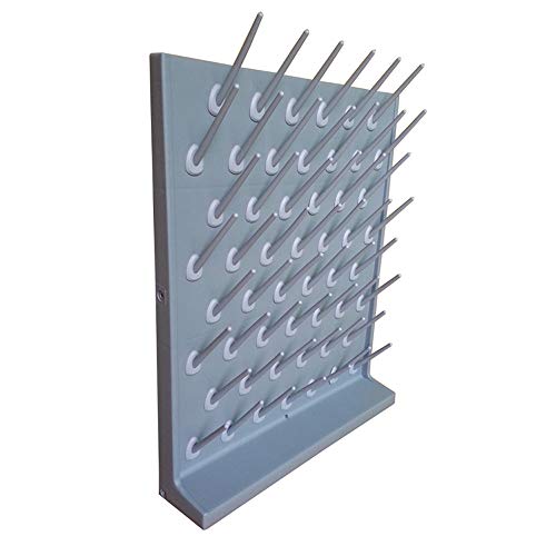 Leblett 2 Pack Laboratory Drying Rack 27/52 Pegs Wall Mounted/Desktop Detachable Drying Draining Rack Cleaning Equipment Frames (52Pegs)