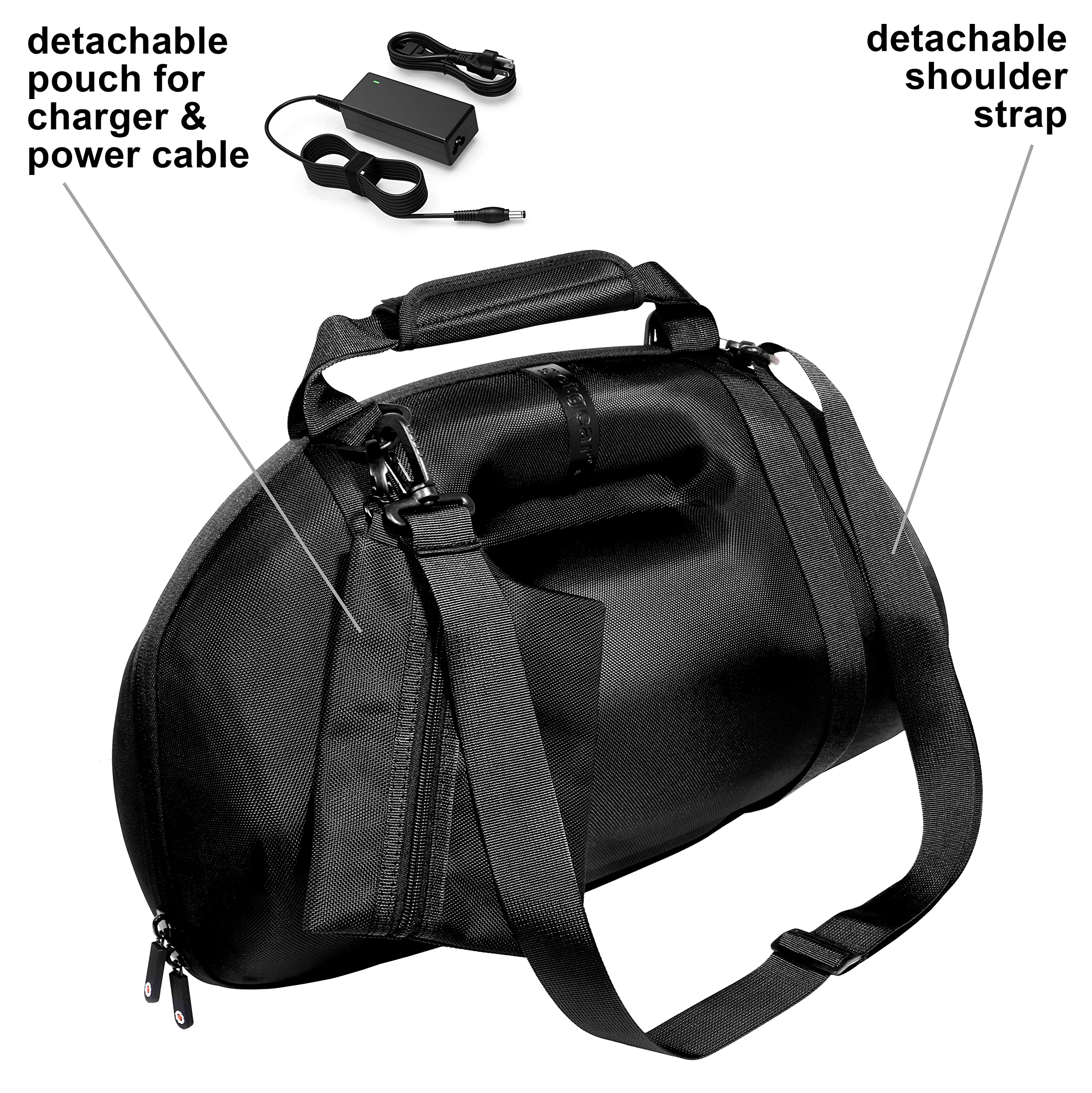 GETGEAR Case for Boombox, Boombox 2, Boombox 3 Waterproof Portable Speaker, customized case with featured handle and shoulder strap, removable accessories pouch